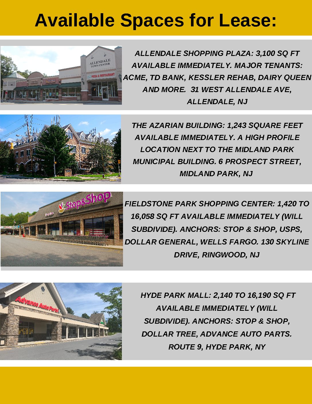 Leasing Update | The Azarian Group, LLC